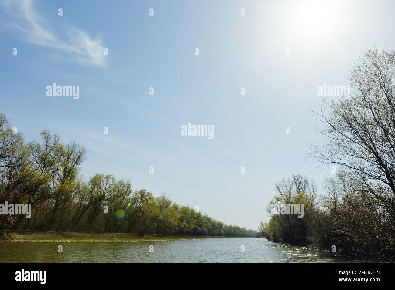 Landscape with views of the river Stock Photo - Alamy