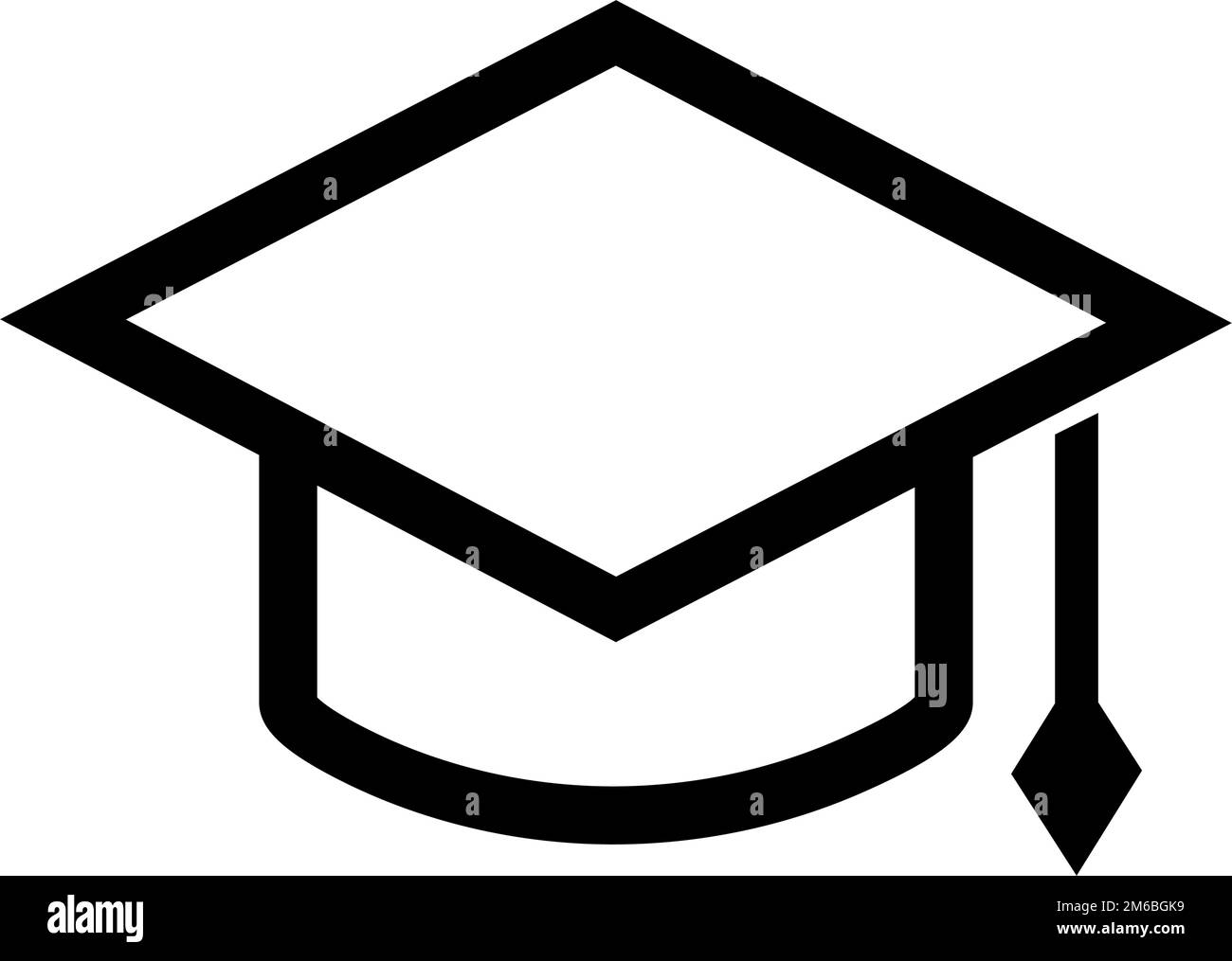 Graduation hat icon. Square academic cap. Editable vector Stock Vector Image & Art - Alamy