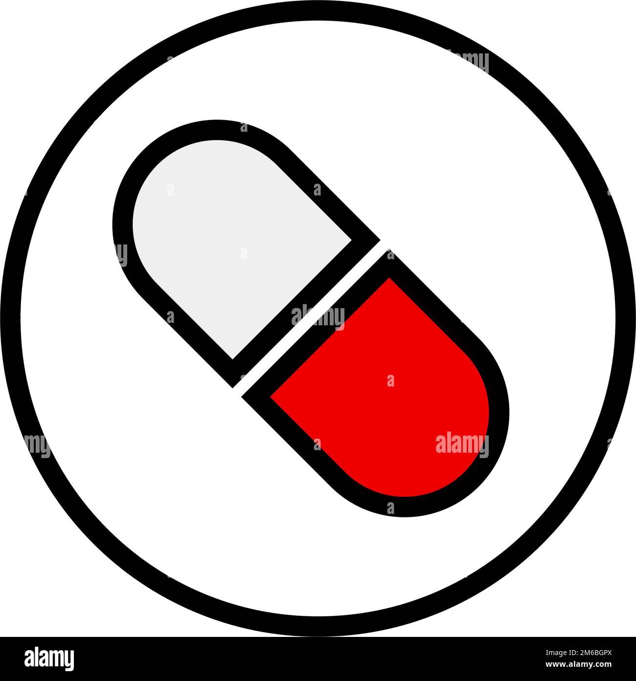 Red medical capsule. Capsule pill. Drug. Editable vector Stock Vector ...