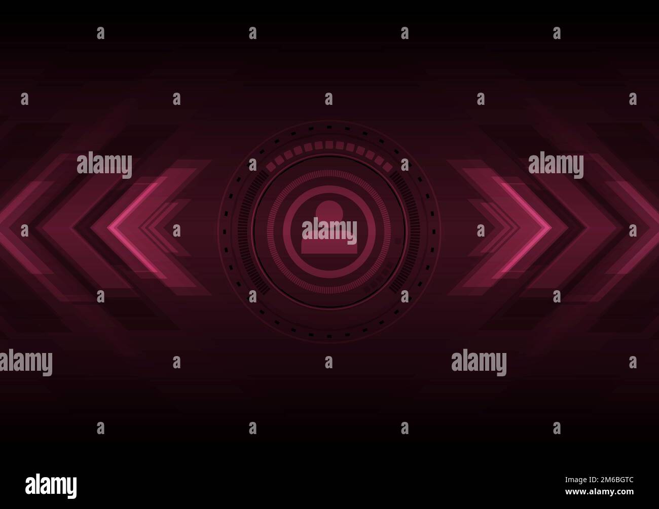 Dark hi-tech background with HUD interface and arrows Stock Photo - Alamy
