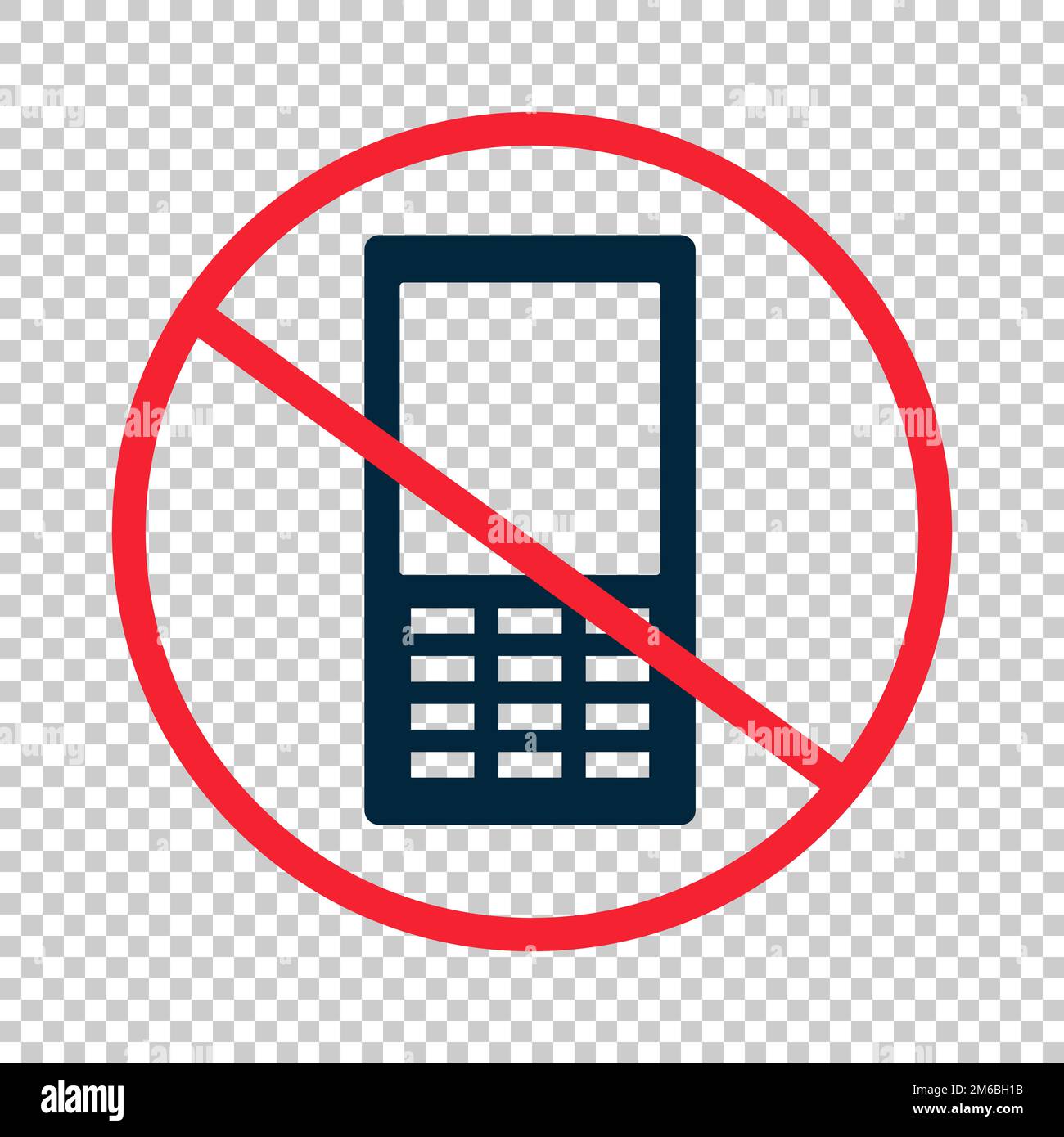 Old cell phone use prohibited icon isolated on transparent background ...