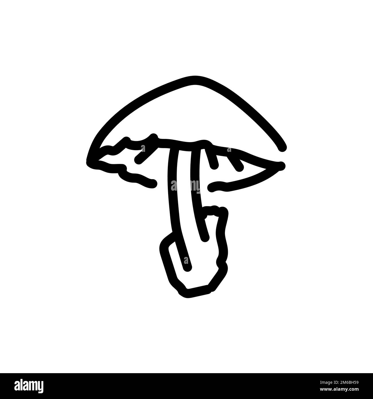 Straw mushroom color line icon. Cooking ingredient. Pictogram for web ...