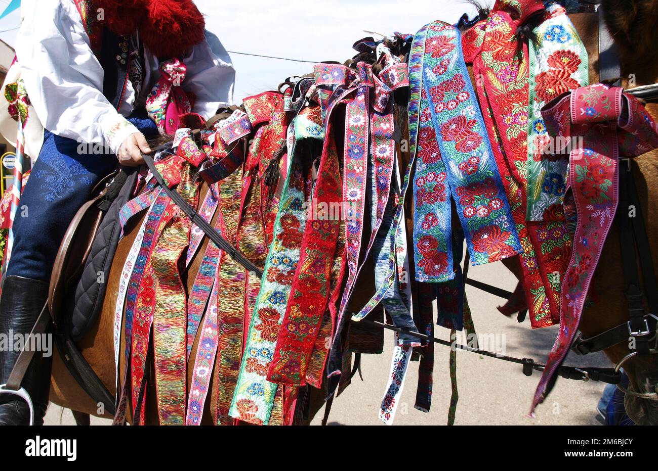 Ride of the Kings - Folklore decorating horses Stock Photo - Alamy