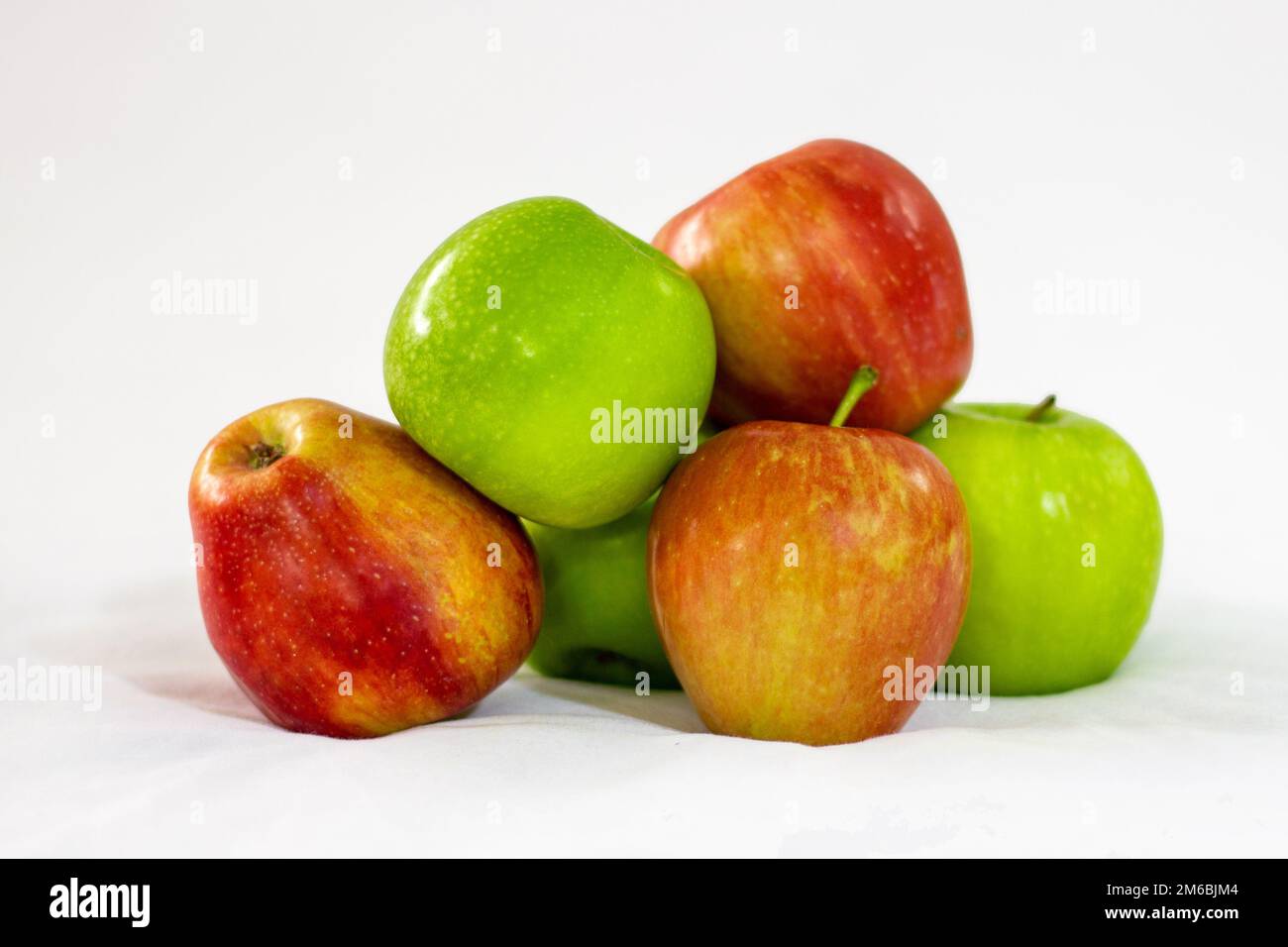 group of apples on white background Stock Photo - Alamy