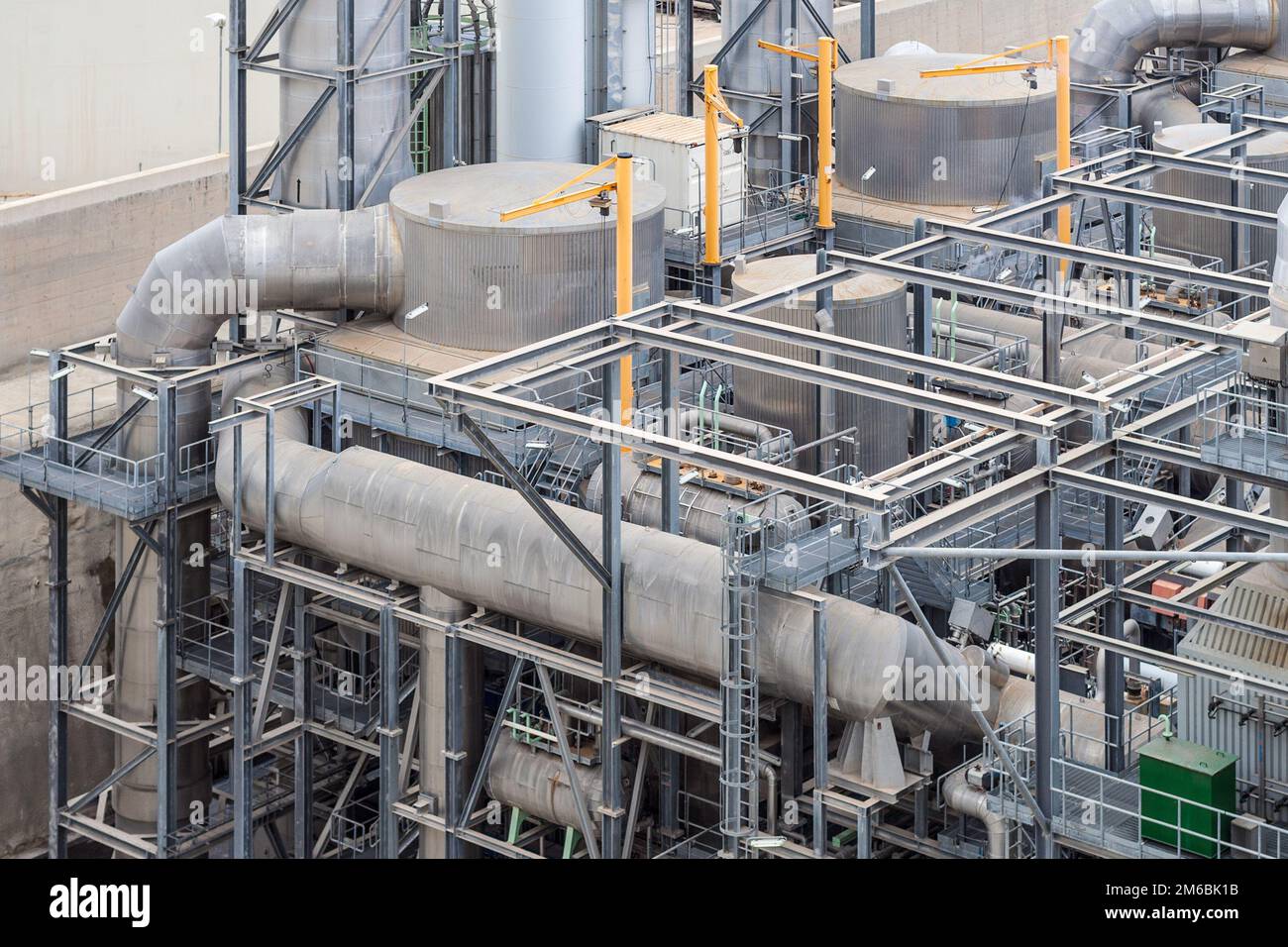 Detail of the Delimara Thermal Power Station, Marsaxlokk, Malta Stock ...