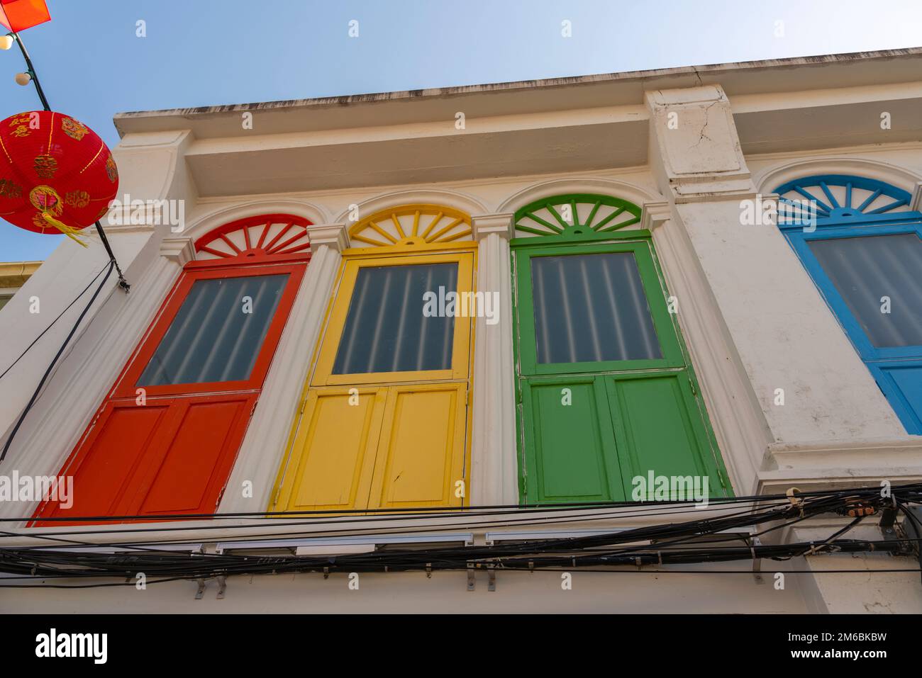 Town houses in Phuket Town, an array of colourful Sino-Portuguese ...