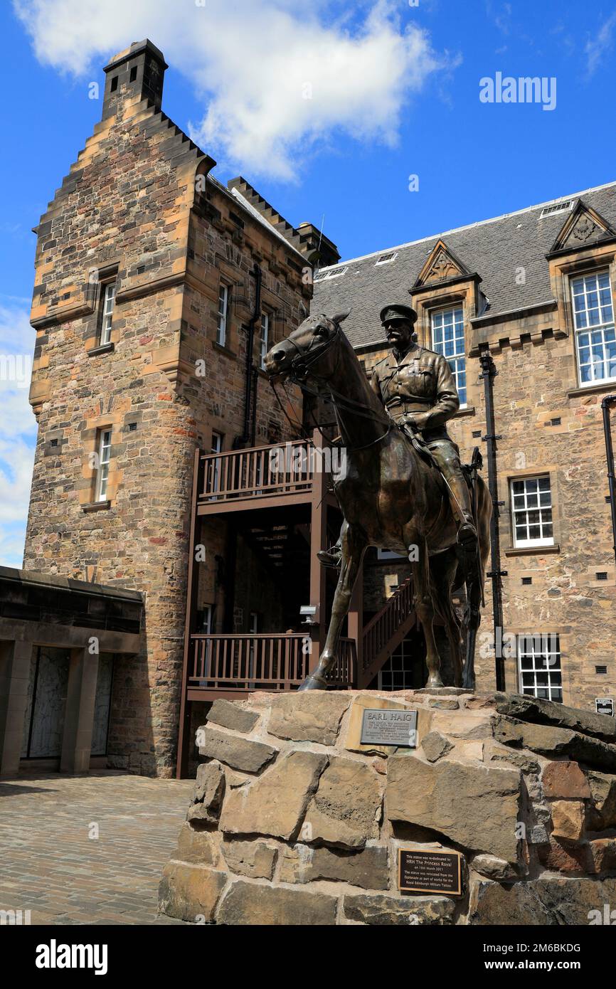 Statue of Field Marshal Douglas Haig in Edinburgh Castle in Edinburgh ...