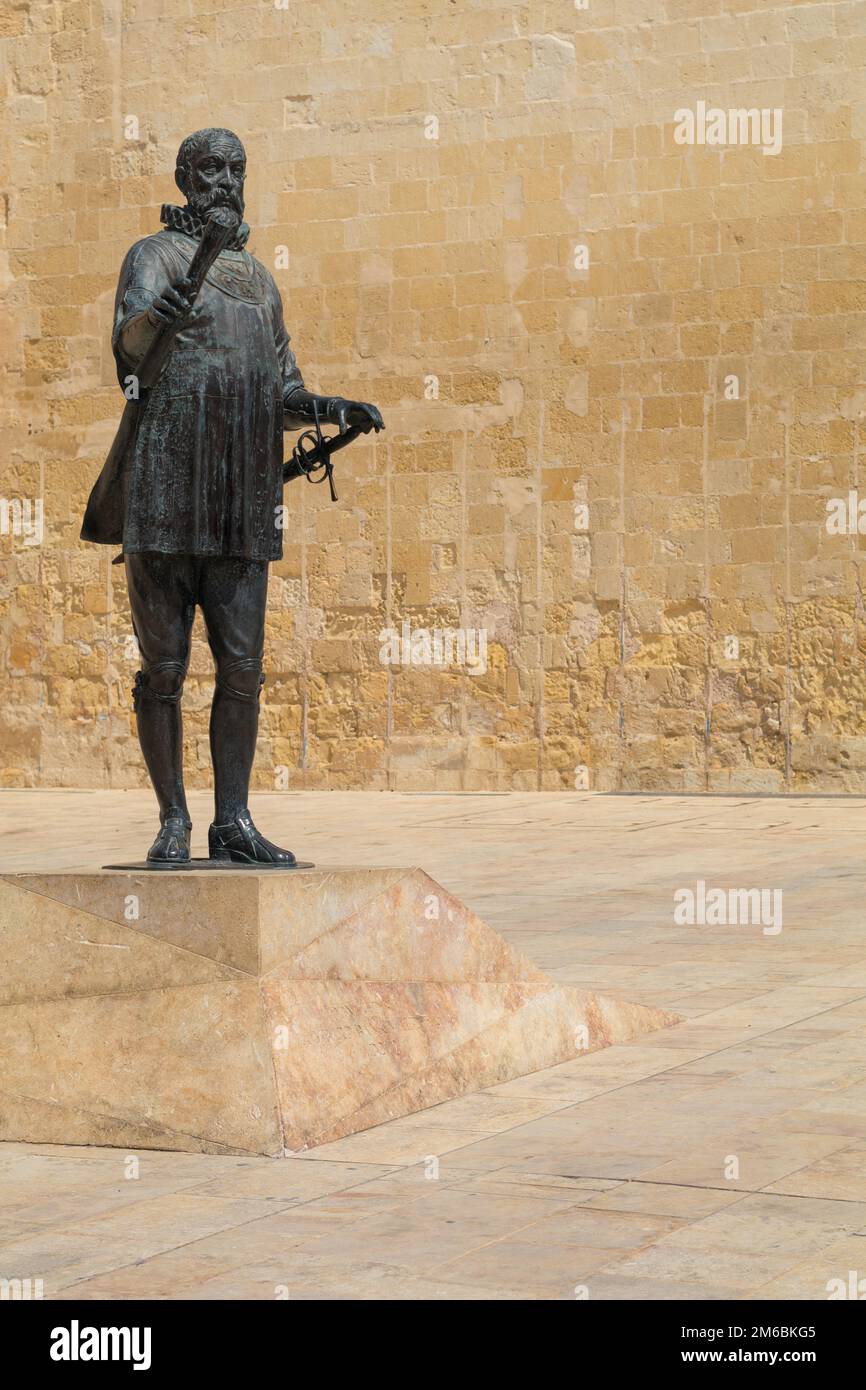 Statue of Grand Master Jean de Vallette Stock Photo - Alamy