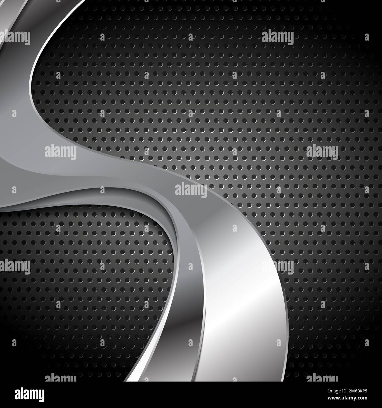 Abstract perforated metal texture with silver waves Stock Photo - Alamy