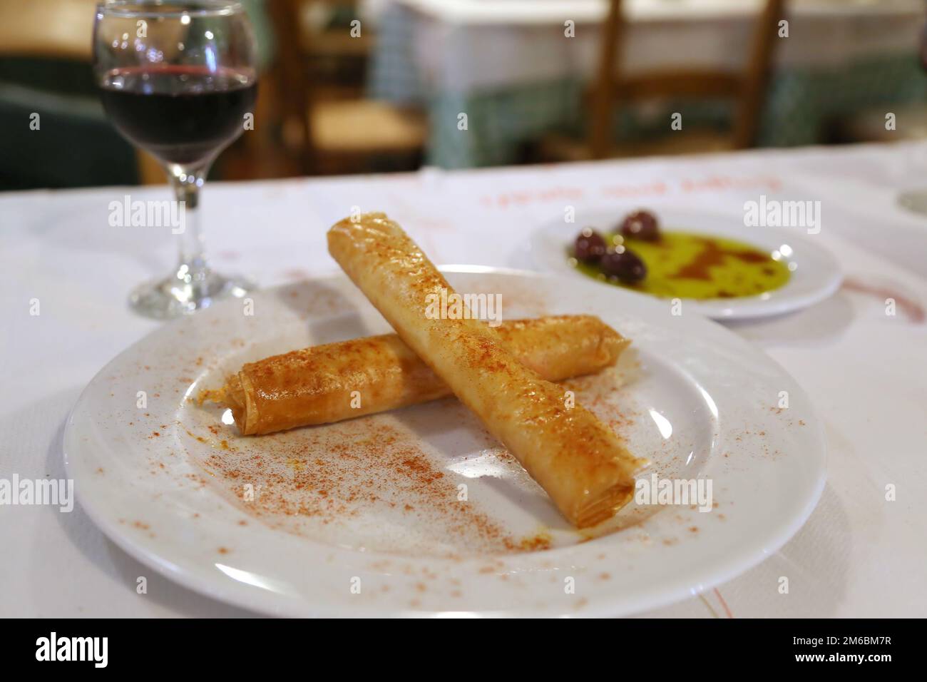 A snack of ham and cheese wrapped in dough Stock Photo - Alamy