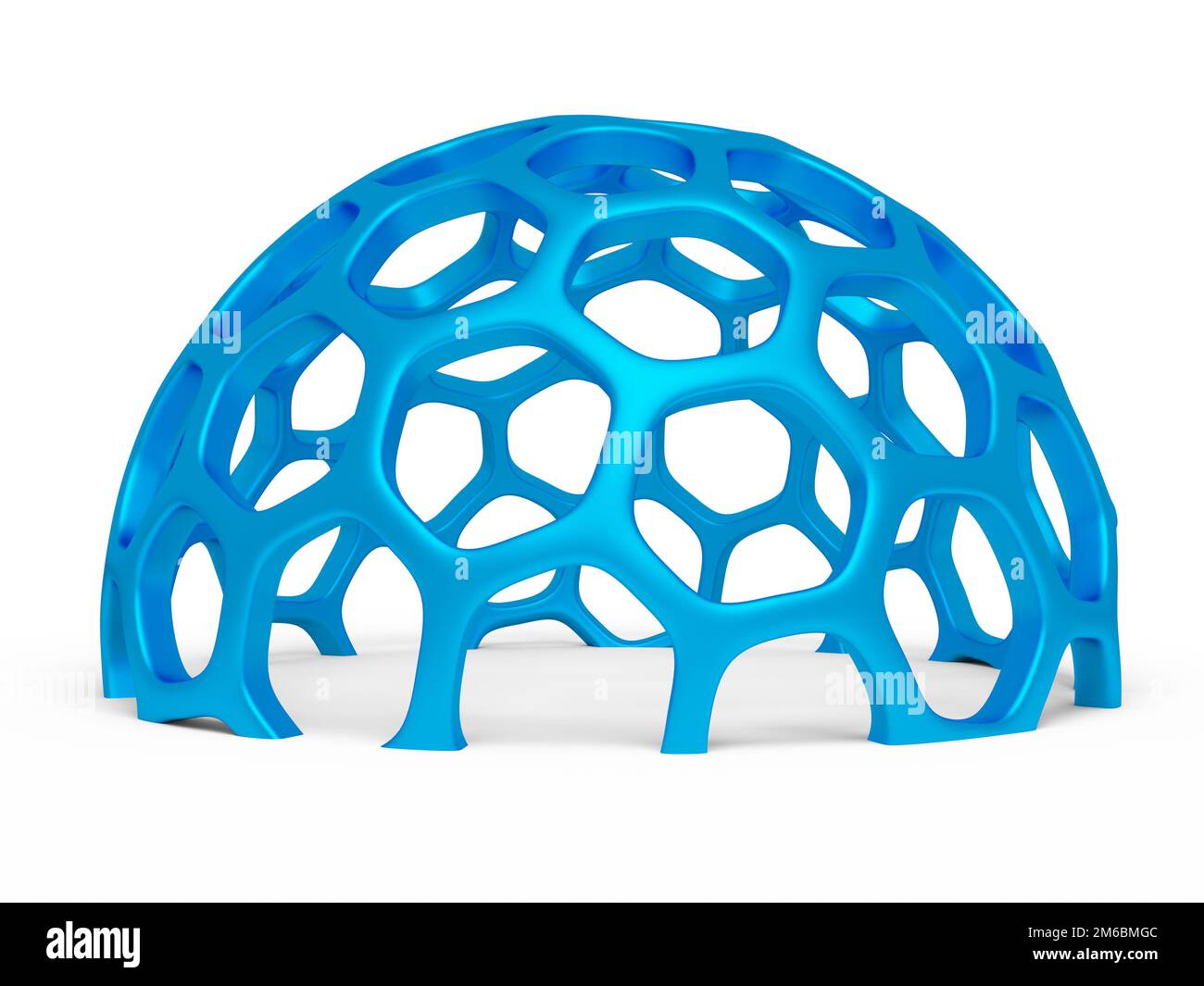 Abstract polygonal half sphere of information, 3d sign, geometry ...