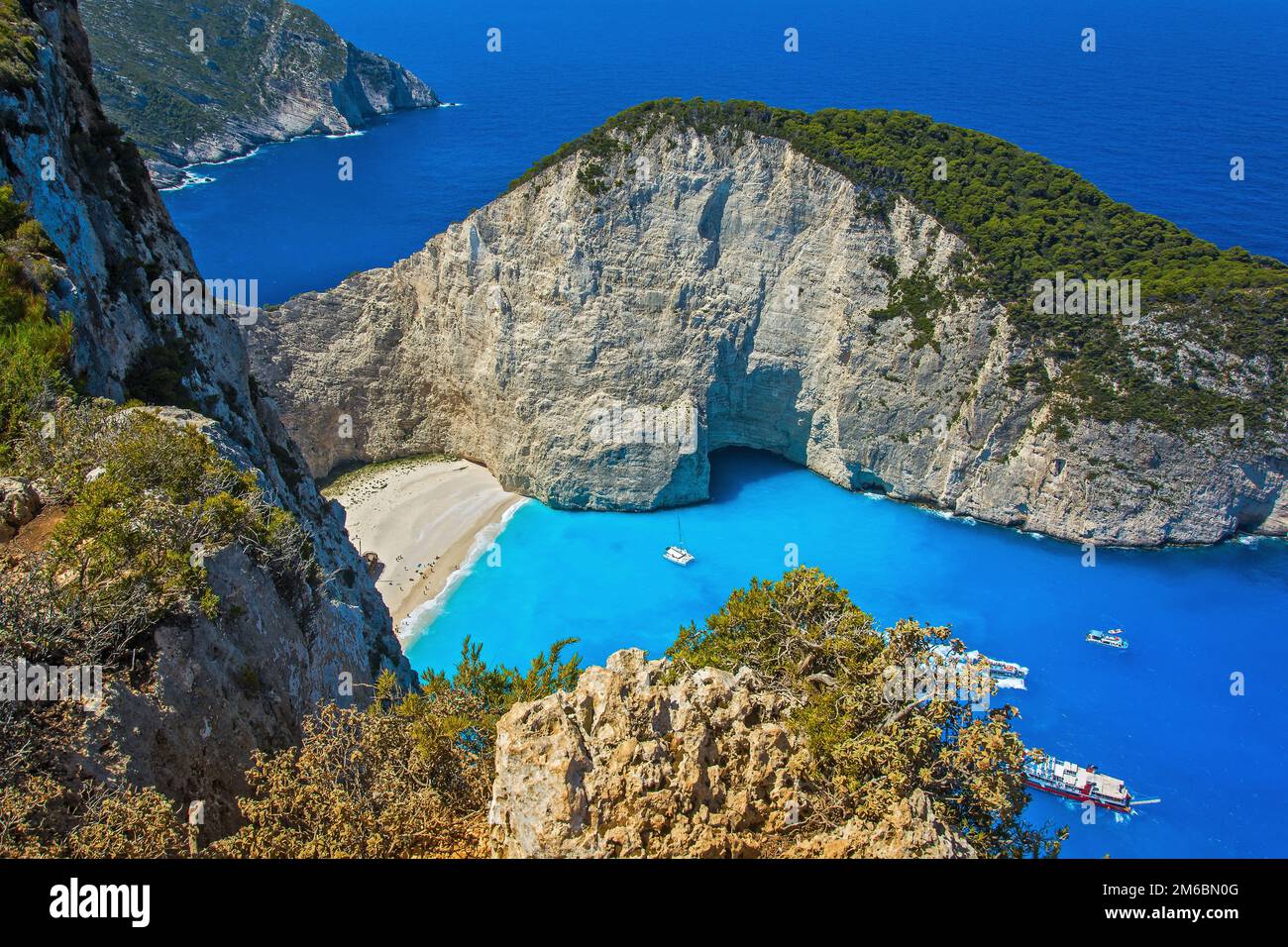 Navajo Cove (wrecks) on the island of Zakynthos. Ionian Sea. Greece ...