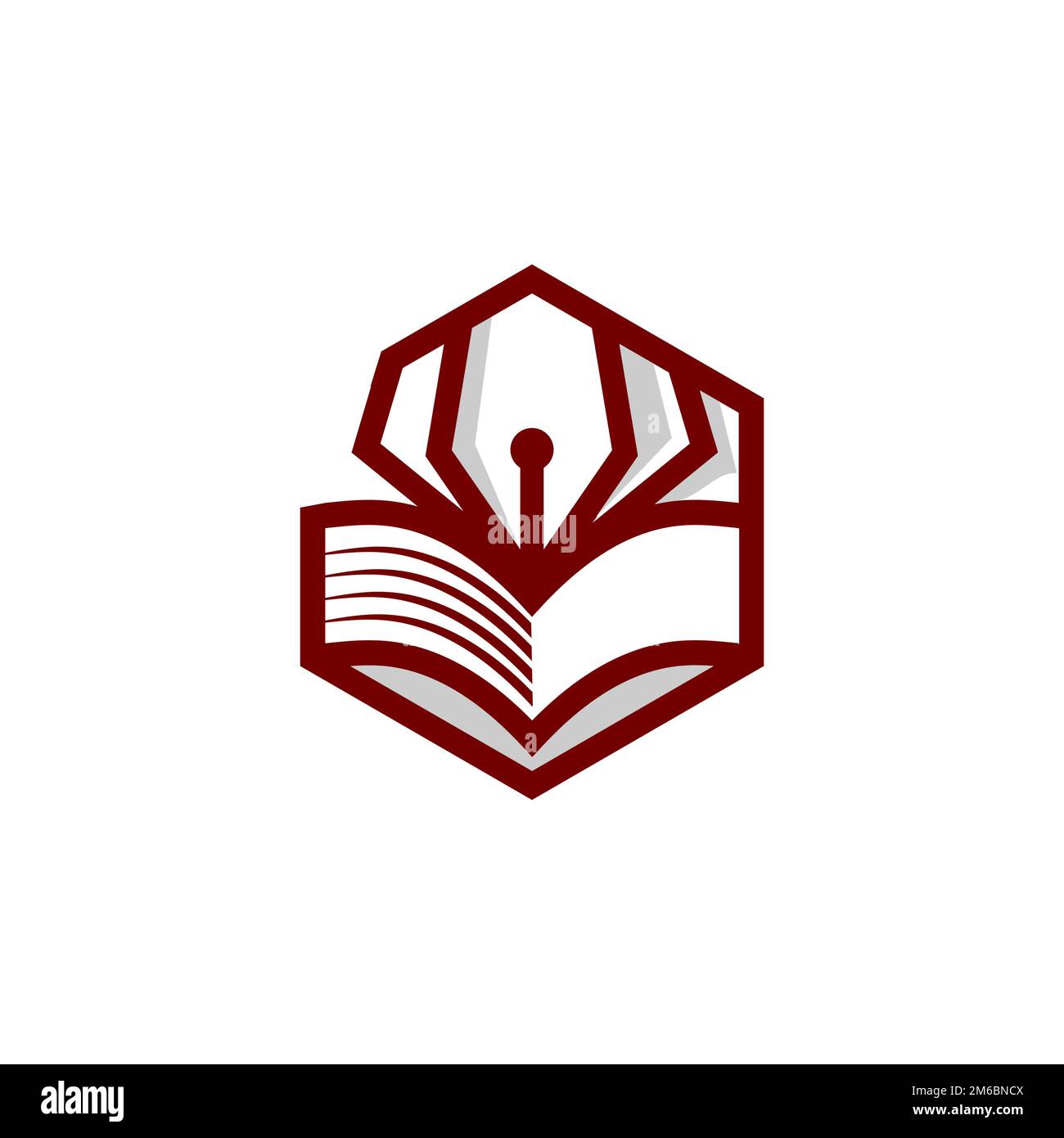 Fountain pen writing logo design. Writer tools vector design. Nib pen ...