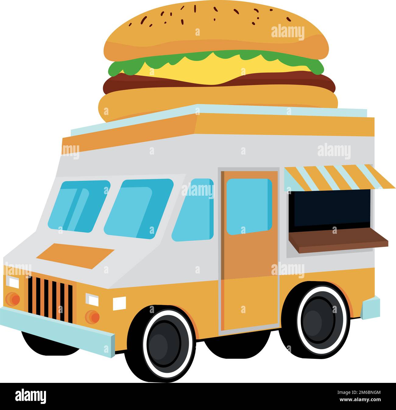 food truck of burger Stock Vector Image & Art - Alamy