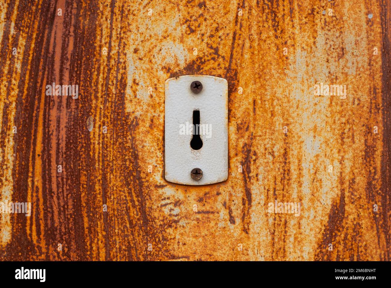 old rusty lock on the door of the house Stock Photo - Alamy