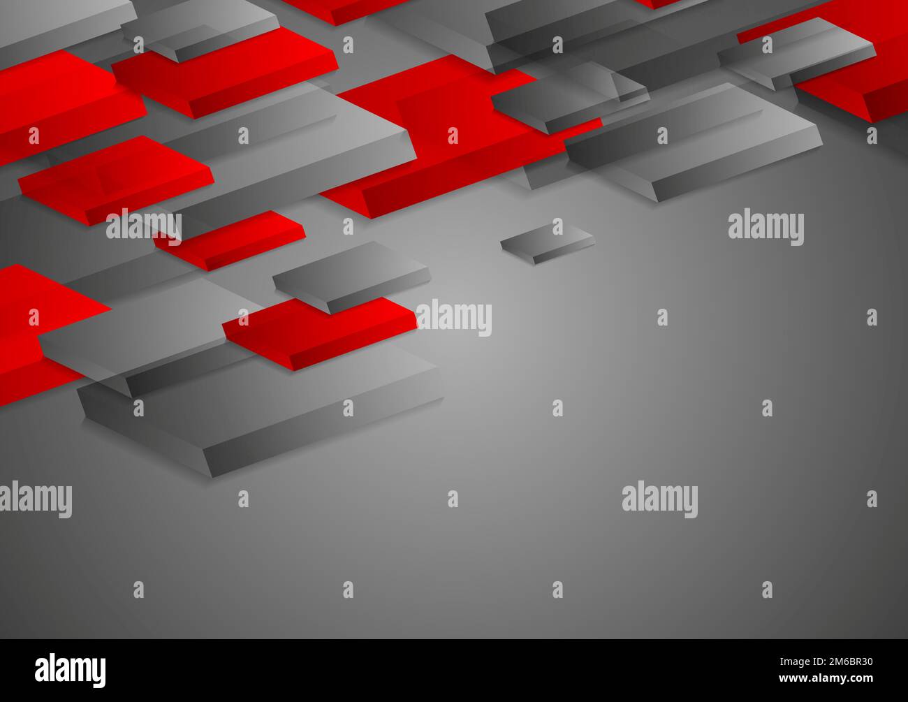 Abstract red grey corporate tech 3d shapes background Stock Photo - Alamy
