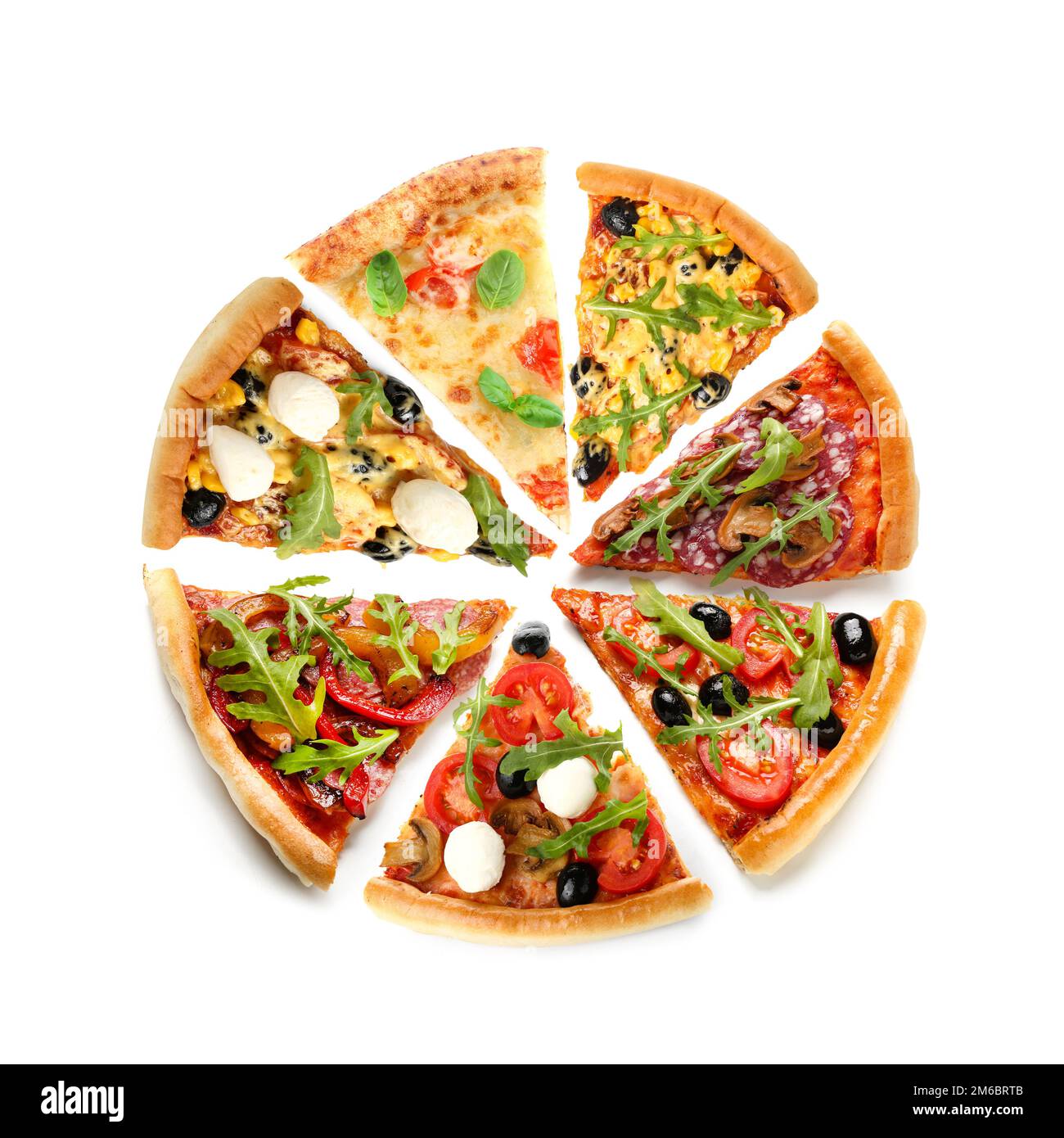 Different tasty pizzas isolated hi-res stock photography and images - Alamy