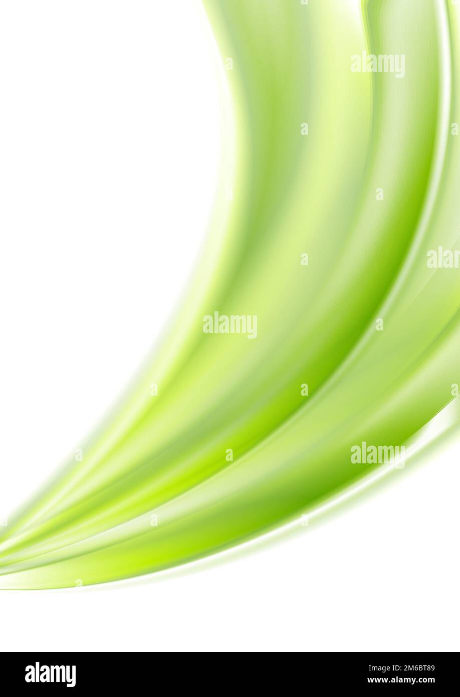 Abstract light green wavy lines background Stock Photo - Alamy