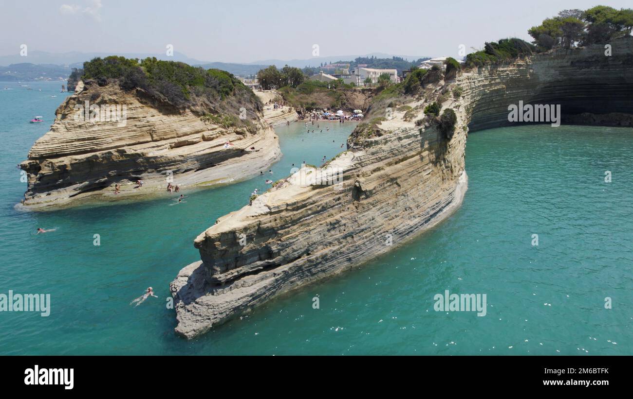 Sidari cliffs beach canal hi-res stock photography and images - Alamy
