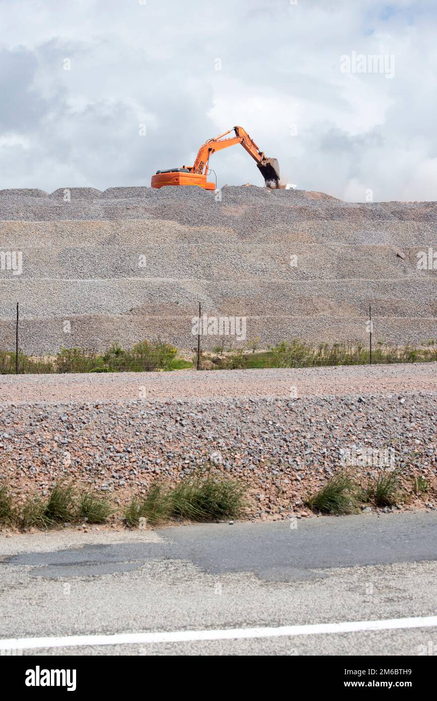 Front Loader Loading Gravel at Roads Works Stock Photo - Alamy