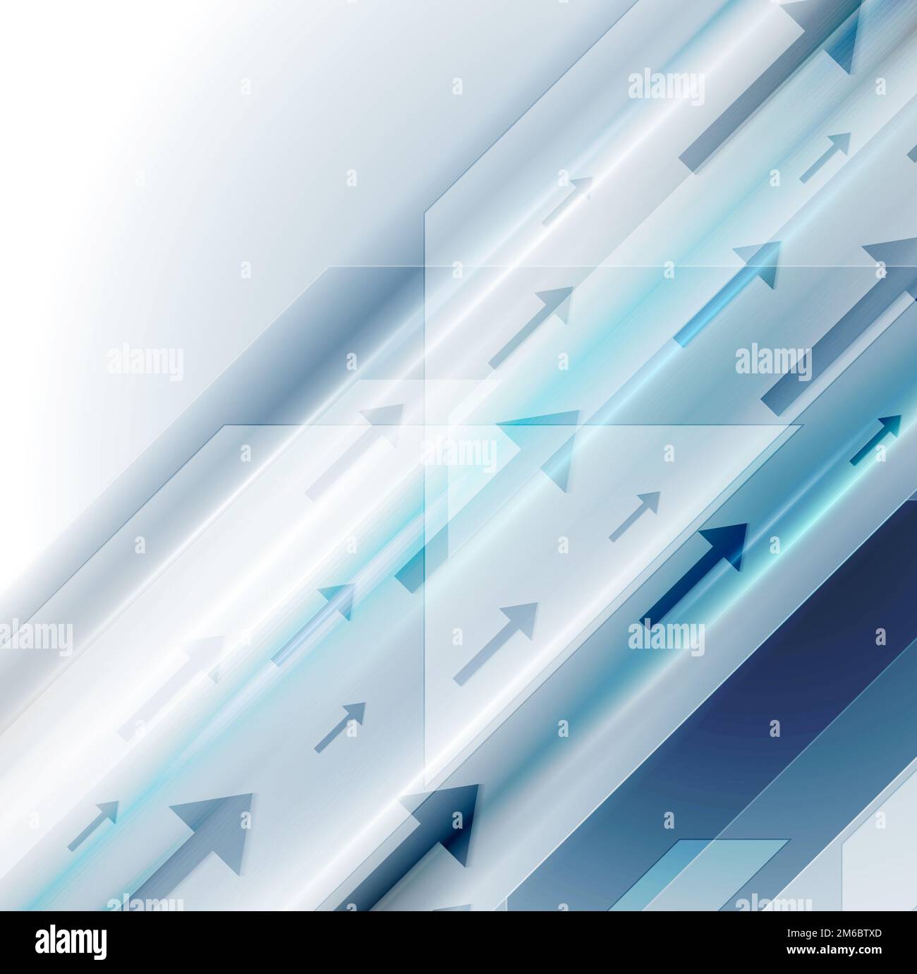 Bright blue hi-tech background with arrows Stock Photo - Alamy