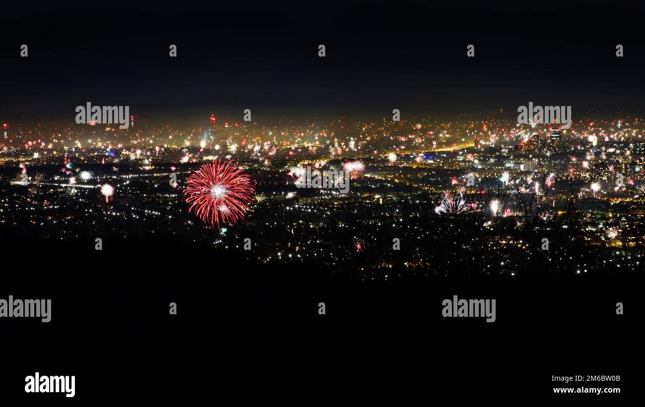 Firework over Vienna Stock Photo - Alamy