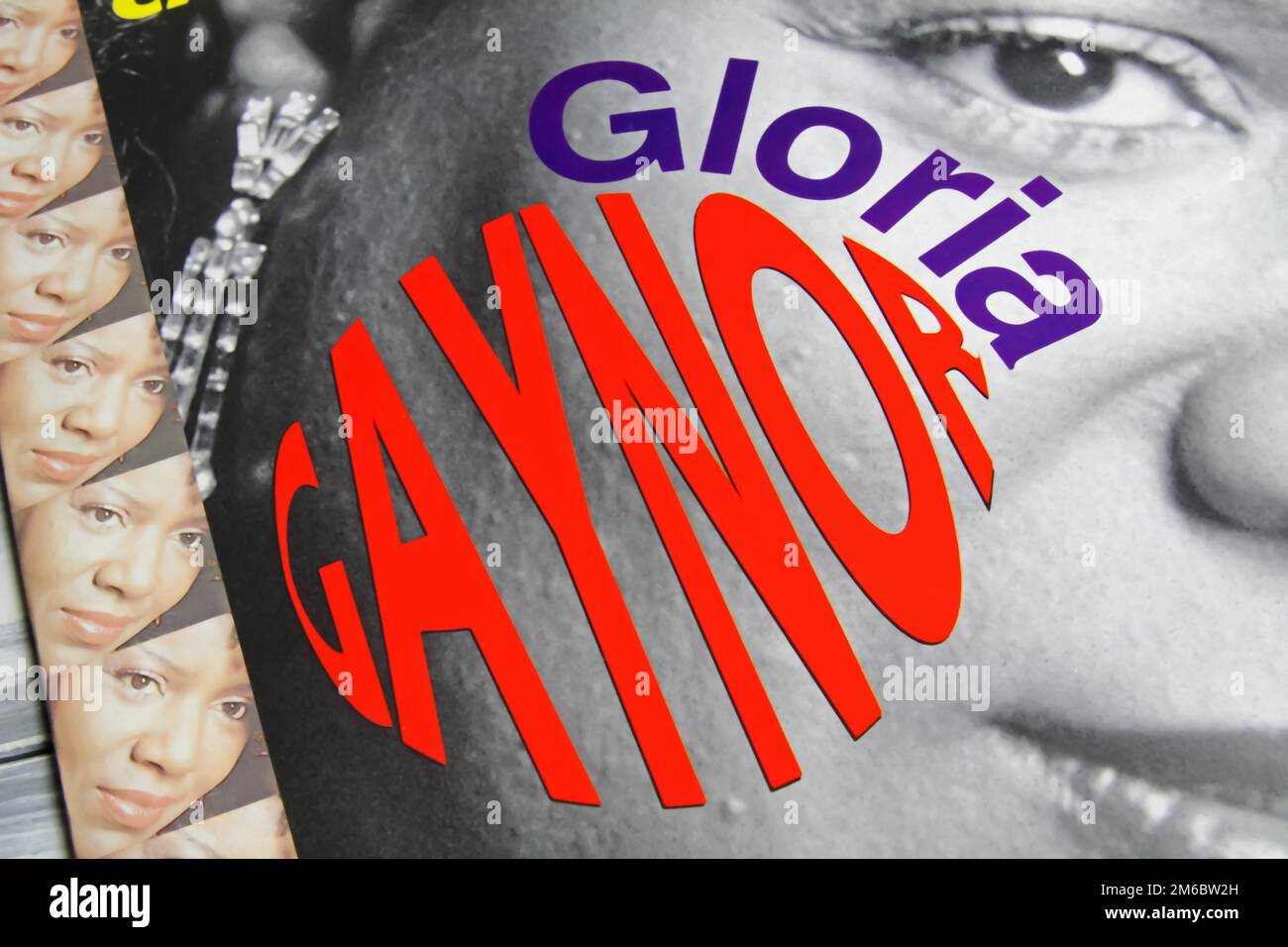 Viersen, Germany - January 2. 2023: Closeup of isolated vinyl record ...