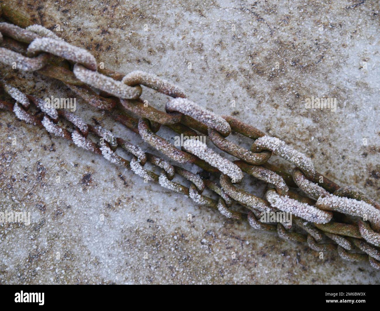 Frost on chains Stock Photo - Alamy