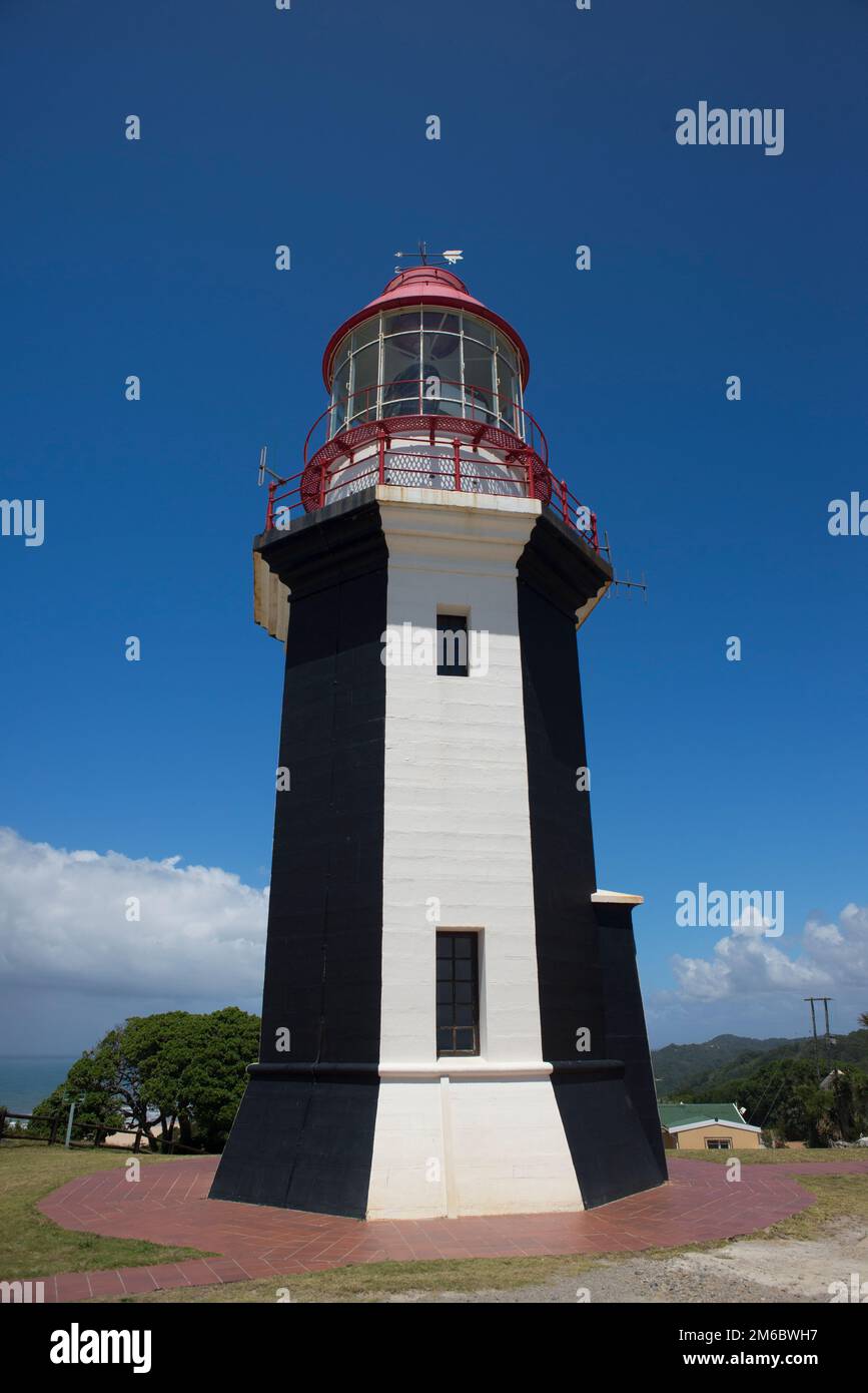 Black and white Lighhouse at the Great Fish River Stock Photo - Alamy