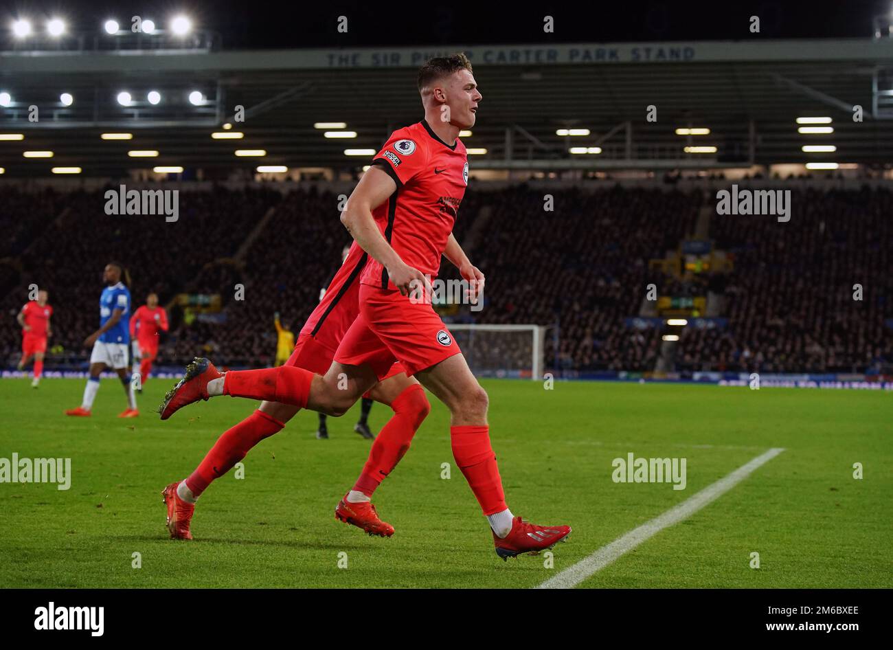Brighton and Hove Albion's Evan Ferguson celebrates scoring their side ...