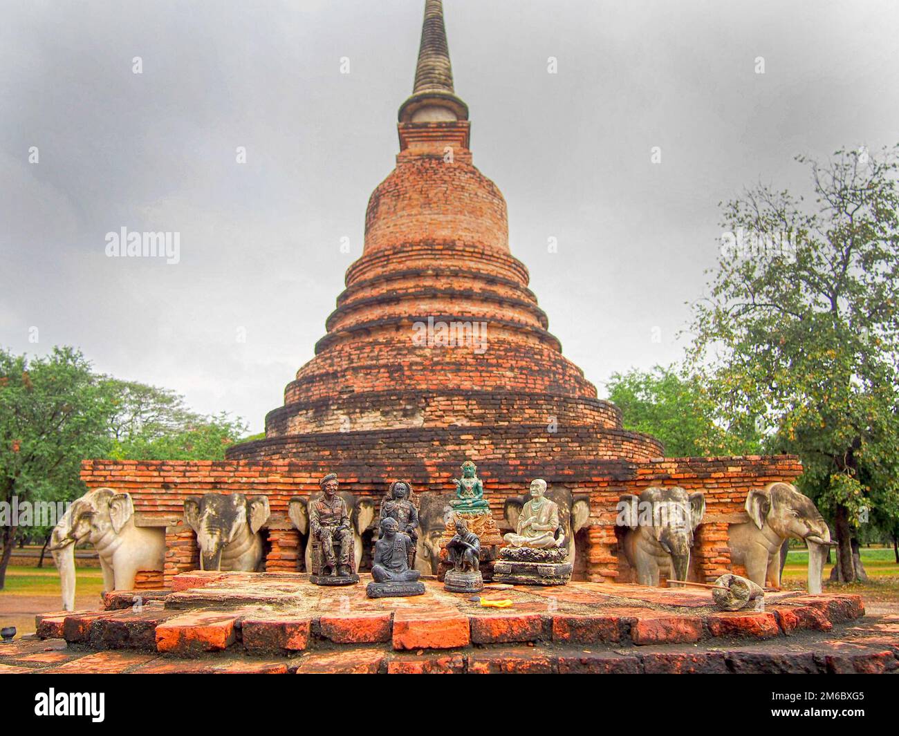 Relics Left at Temple in Sukhothai Thailand Stock Photo - Alamy