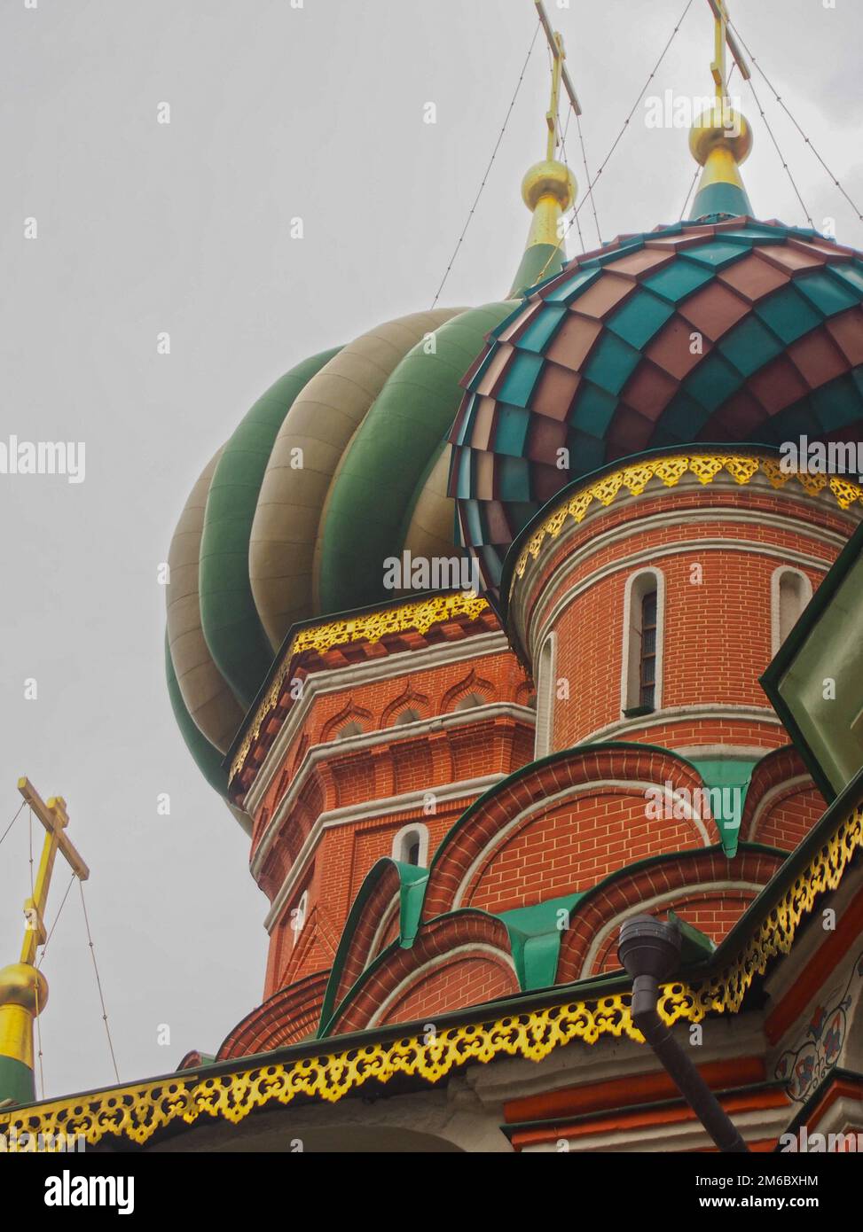 Detail of Colorful Domes at Saint Basils Cathedral in Moscow Russia ...