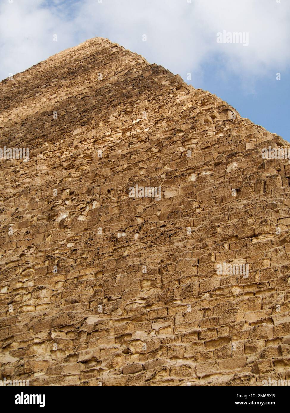 Looking Up at Ancient Pyramid of Giza in Cairo Egypt Stock Photo - Alamy