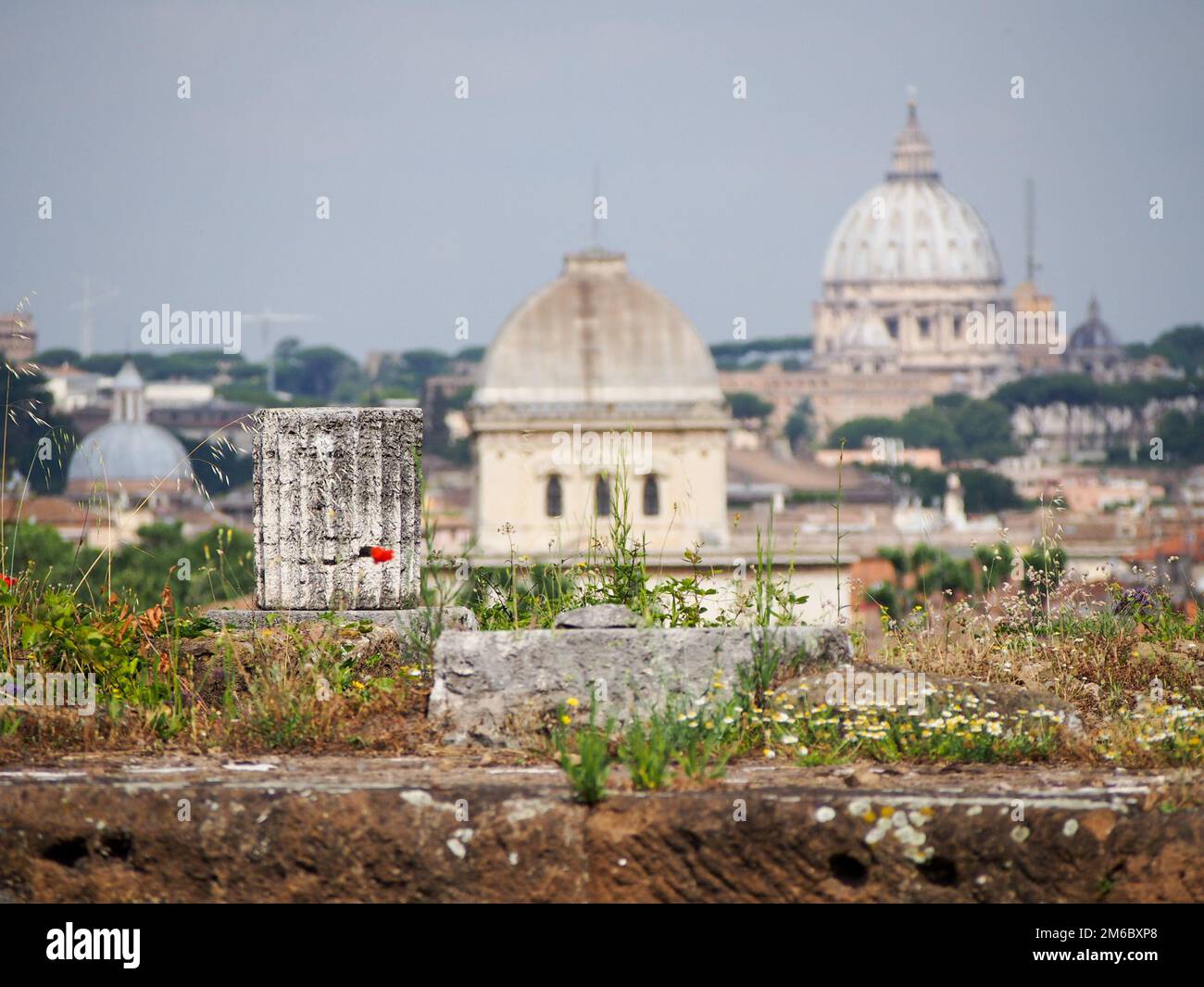 Column and Domes of Ancient Rome Stock Photo - Alamy