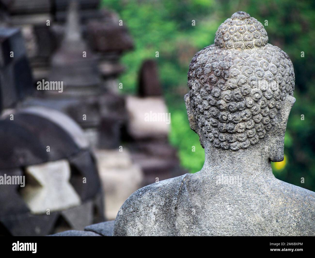 Buddha Statue at Borobudur in Indonesia Stock Photo - Alamy