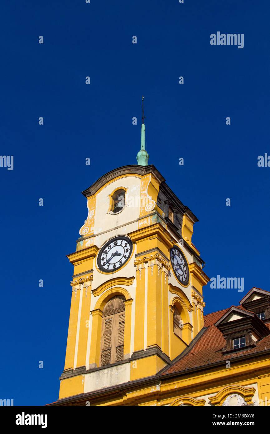 Cheb, Czech Republic, the market square with town hall in the old town ...