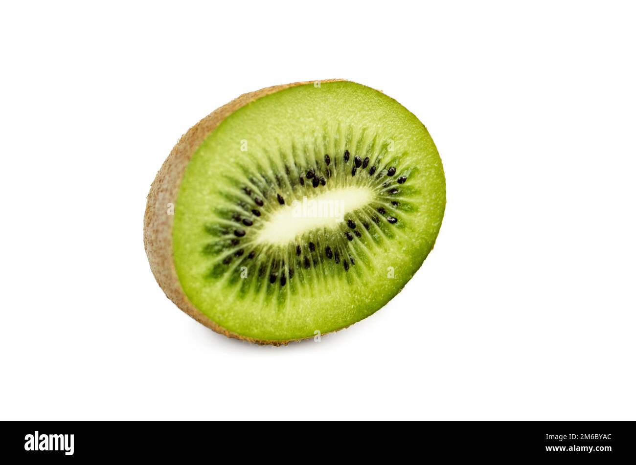 Kiwi fruit and his sliced segments isolated on white background Stock ...