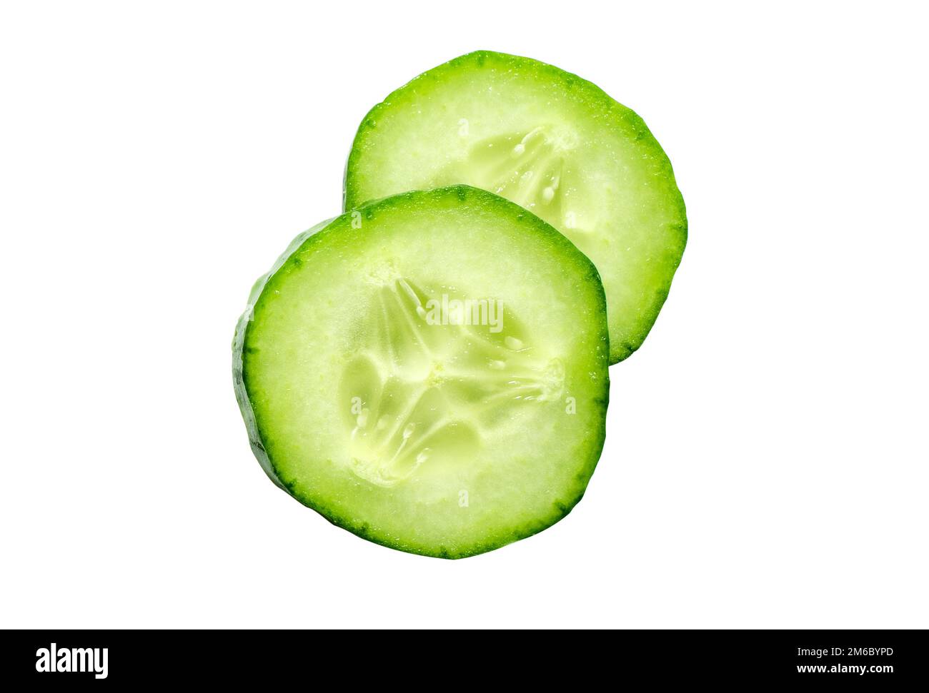 Fresh slice cucumber isolated on white background Stock Photo - Alamy