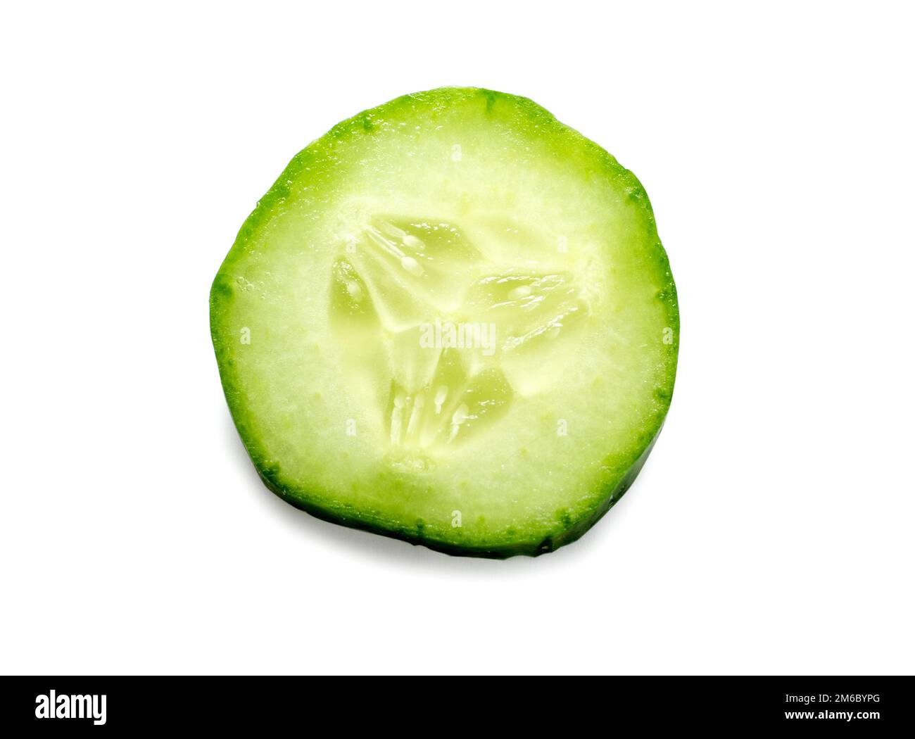 Fresh slice cucumber isolated on white background Stock Photo - Alamy