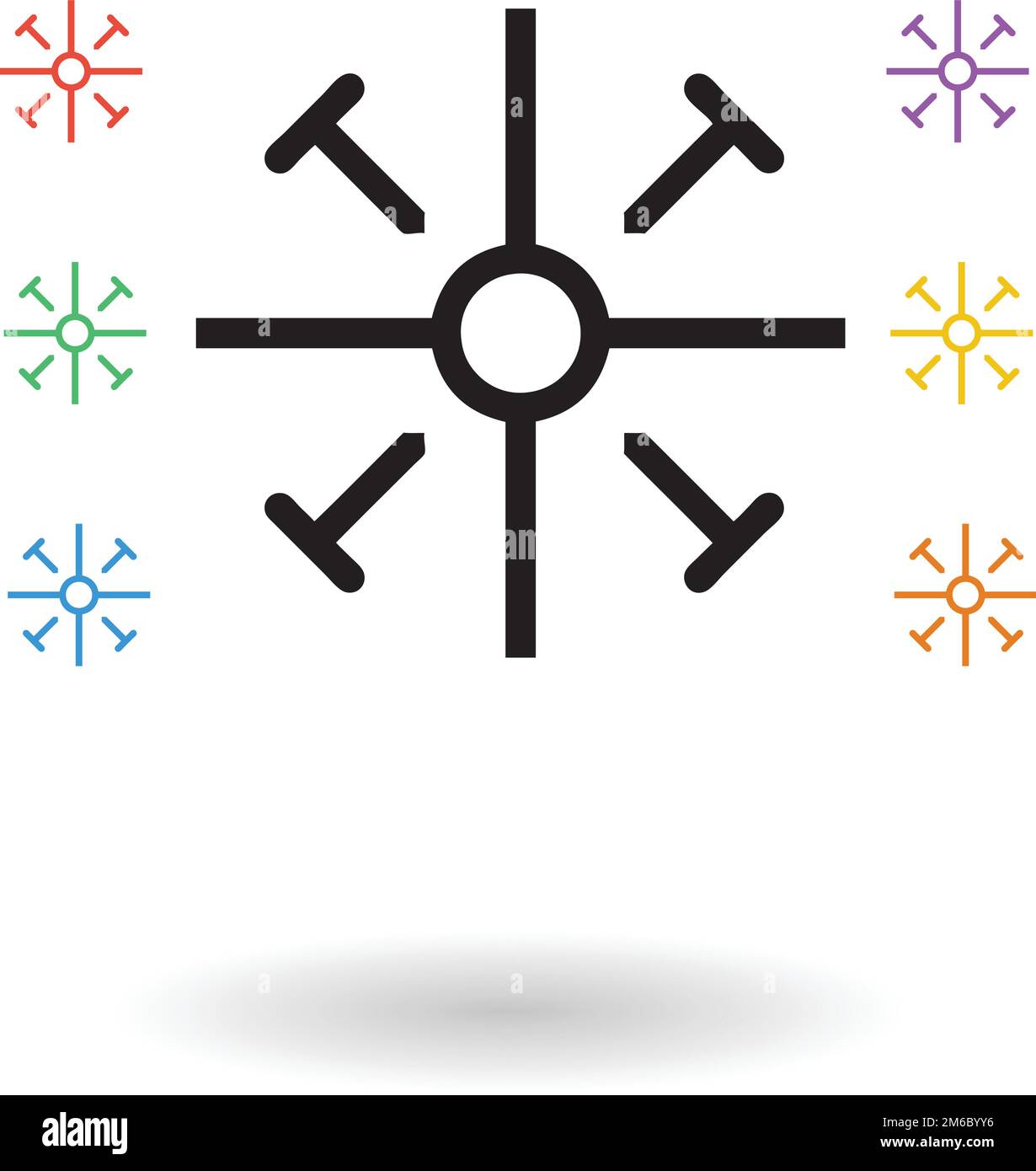 Coptic crosses set vector illustration, symbolizing the eternal and ...