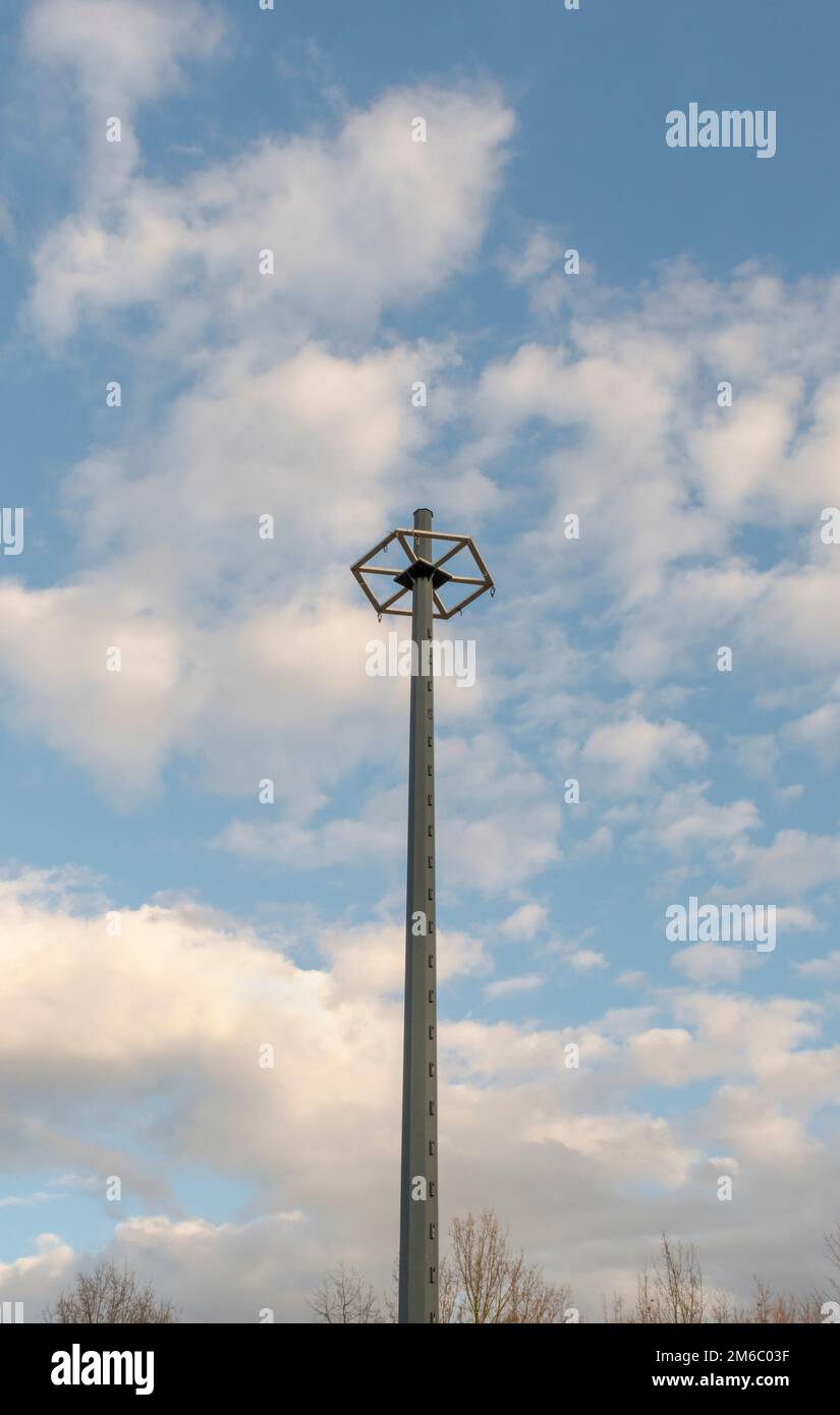 Empty post for hanging flags Stock Photo - Alamy