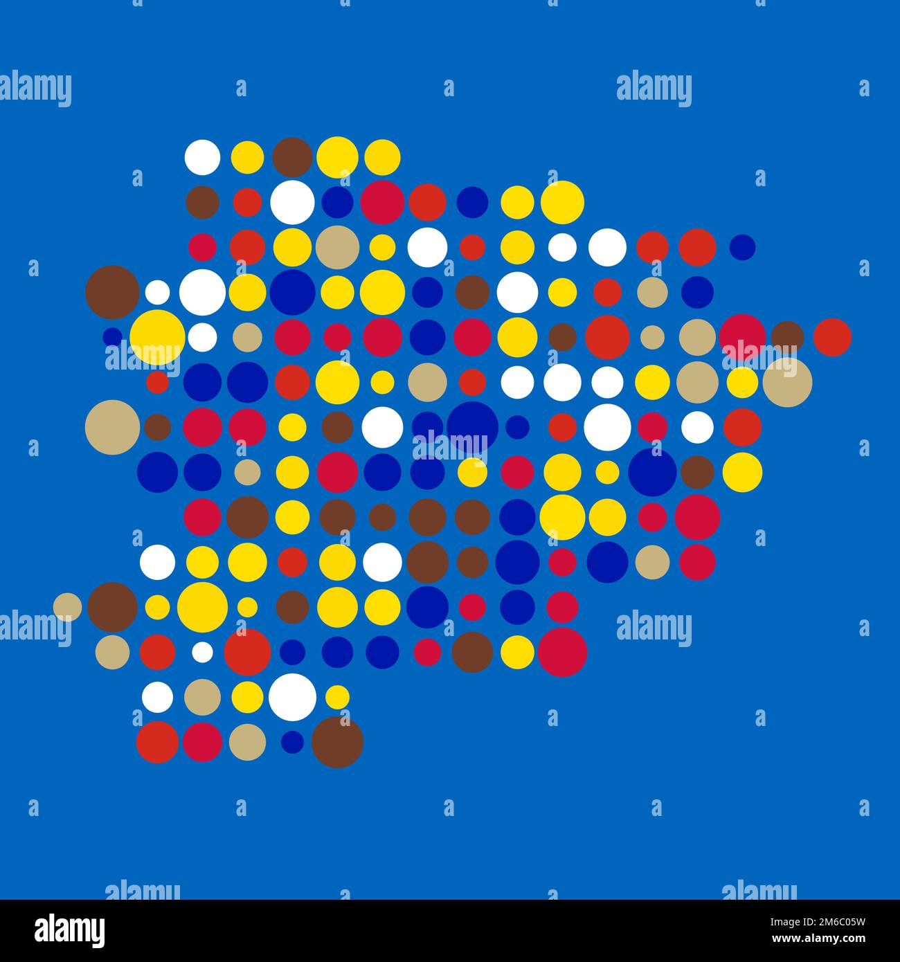 Andorra Map Silhouette Pixelated generative pattern illustration Stock ...