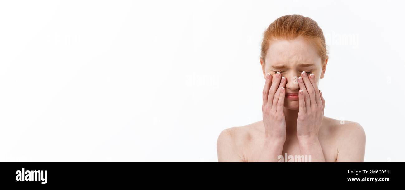 Portrait sad serious young woman with disappointed facial expression ...