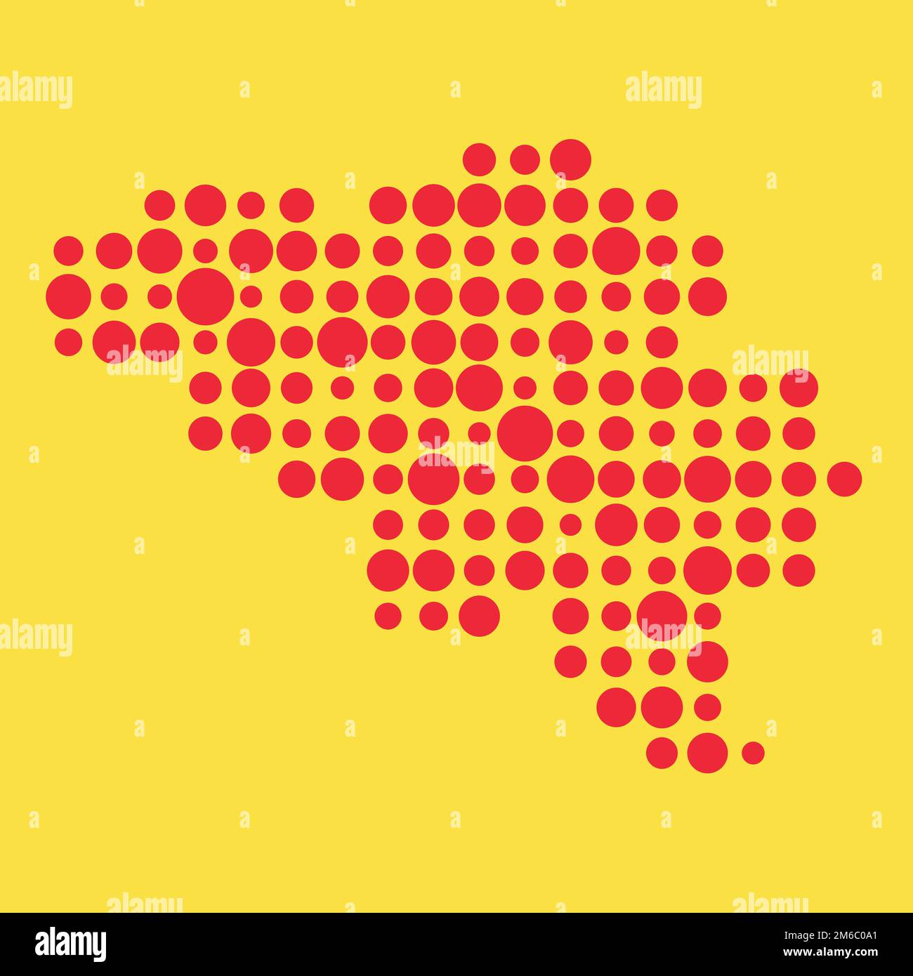 Belgium Map Silhouette Pixelated generative pattern illustration Stock ...
