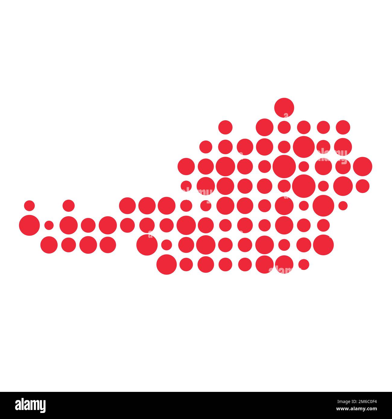 Austria Map Silhouette Pixelated generative pattern illustration Stock ...