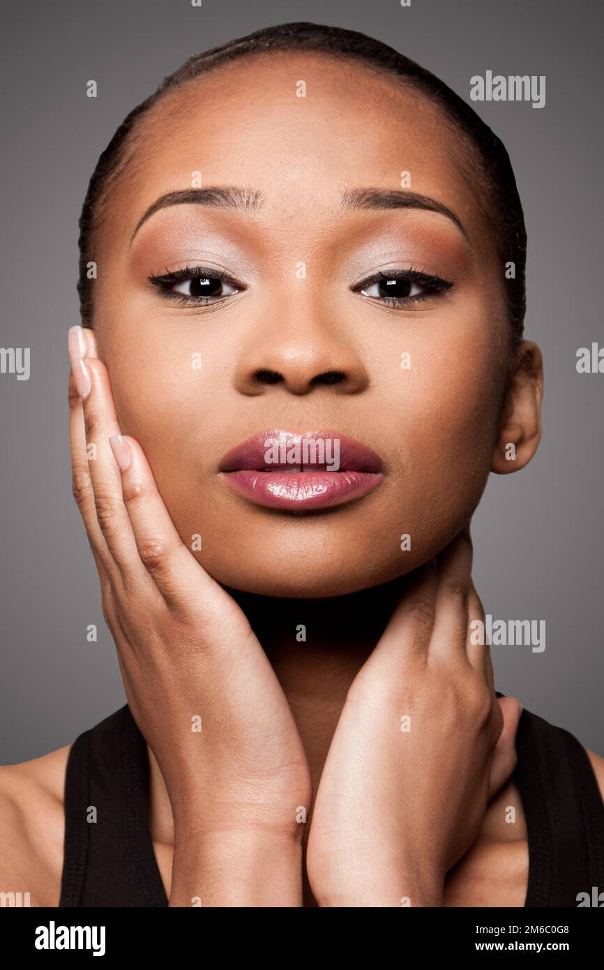 Black Asian Beauty face Stock Photo - Alamy