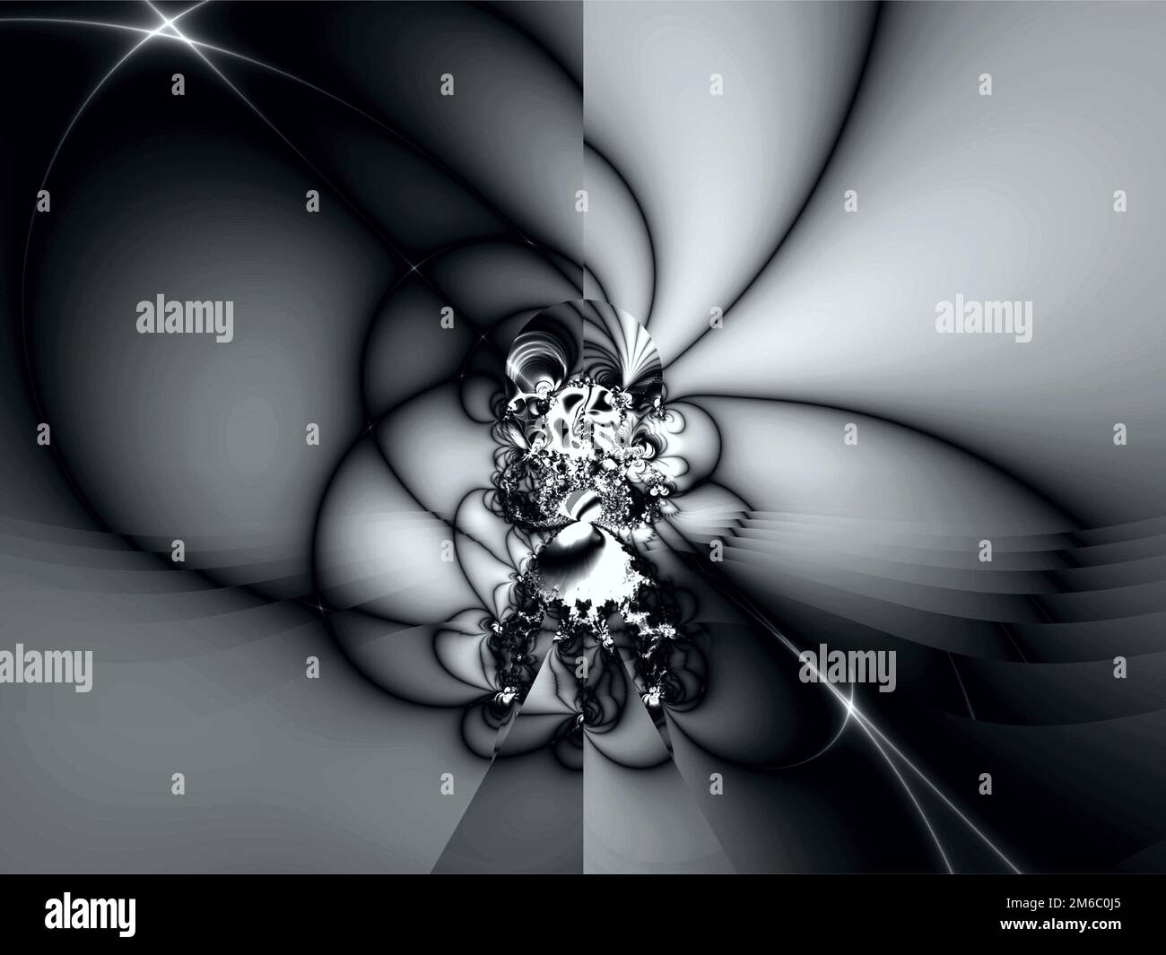 black and white abstract drawing, monochrome graphics, design Stock ...