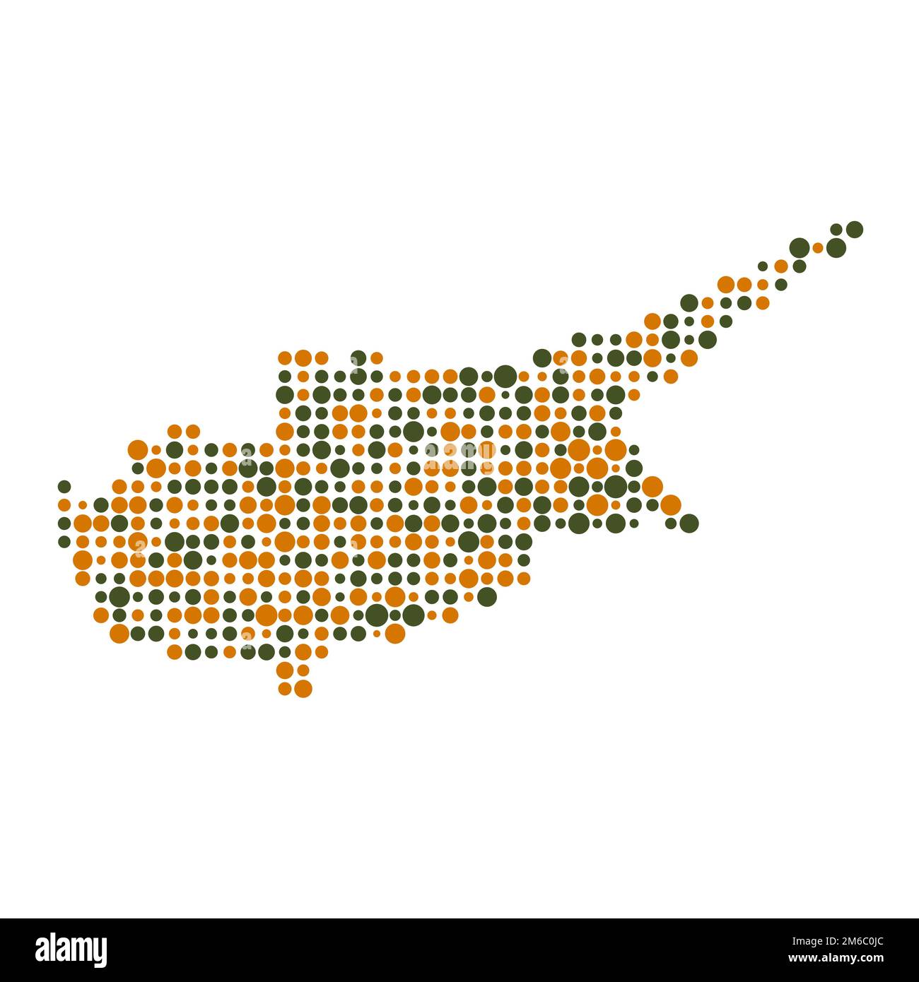 Cyprus Map Silhouette Pixelated generative pattern illustration Stock ...