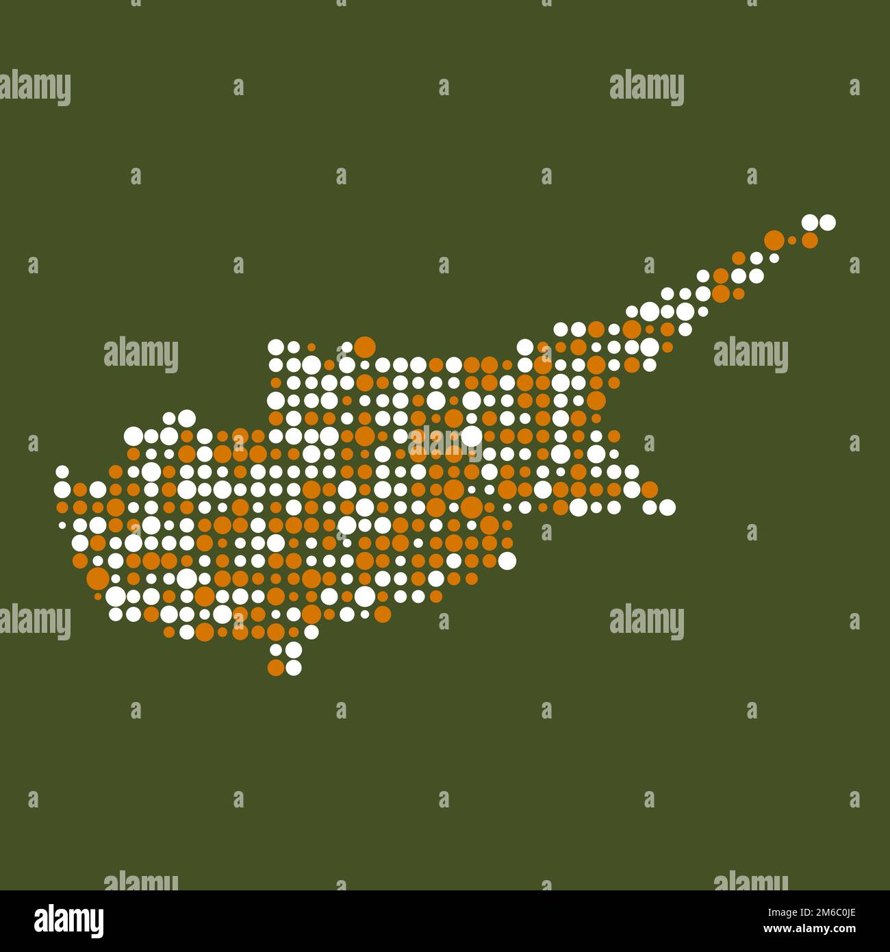 Cyprus Map Silhouette Pixelated generative pattern illustration Stock ...
