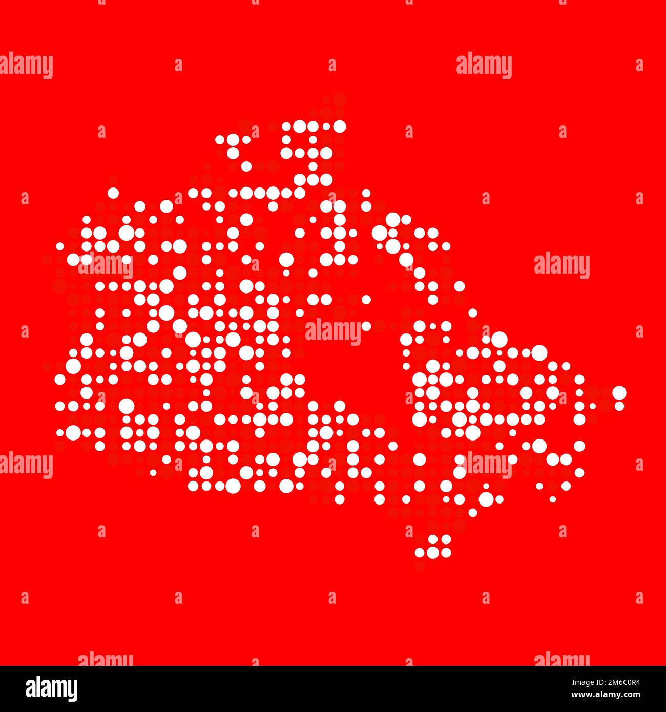 Canada Map Silhouette Pixelated generative pattern illustration Stock ...